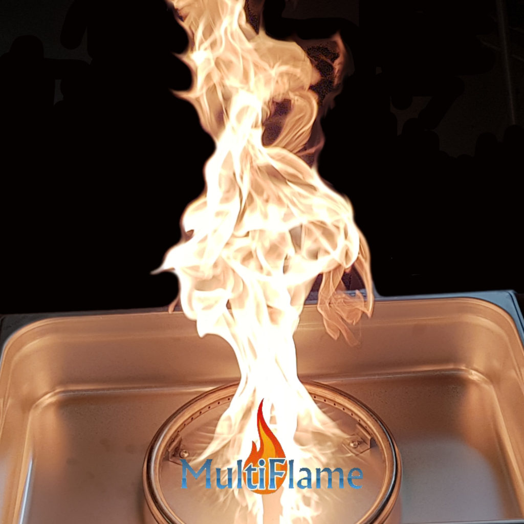 RVS ronde universele vuurtafel brander set - MultiFlame