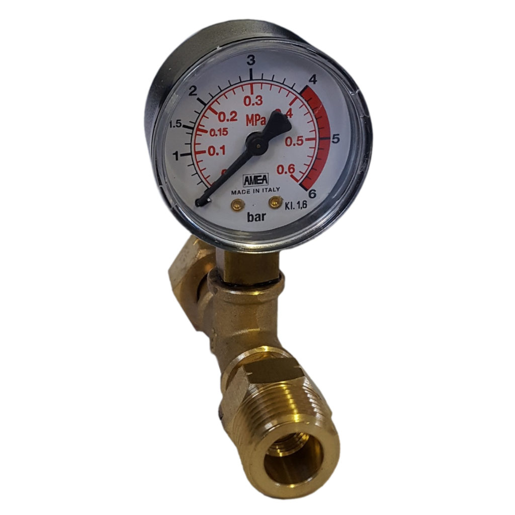 Lage druk manometer 0 - 600 mbar met 1/4 buiten aansluiting - MultiFlame