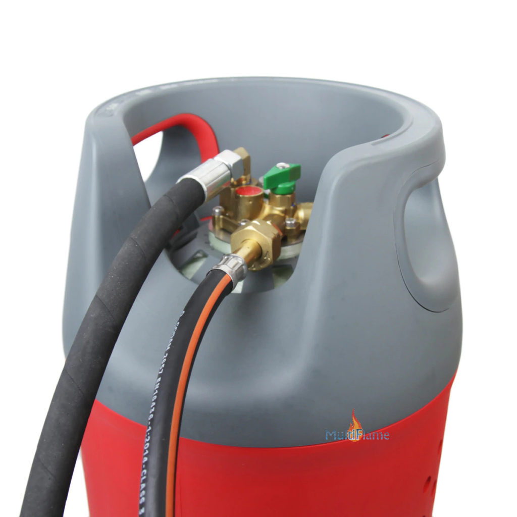 Composiet LPG hervulbare gasfles met Multivalve - MultiFlame