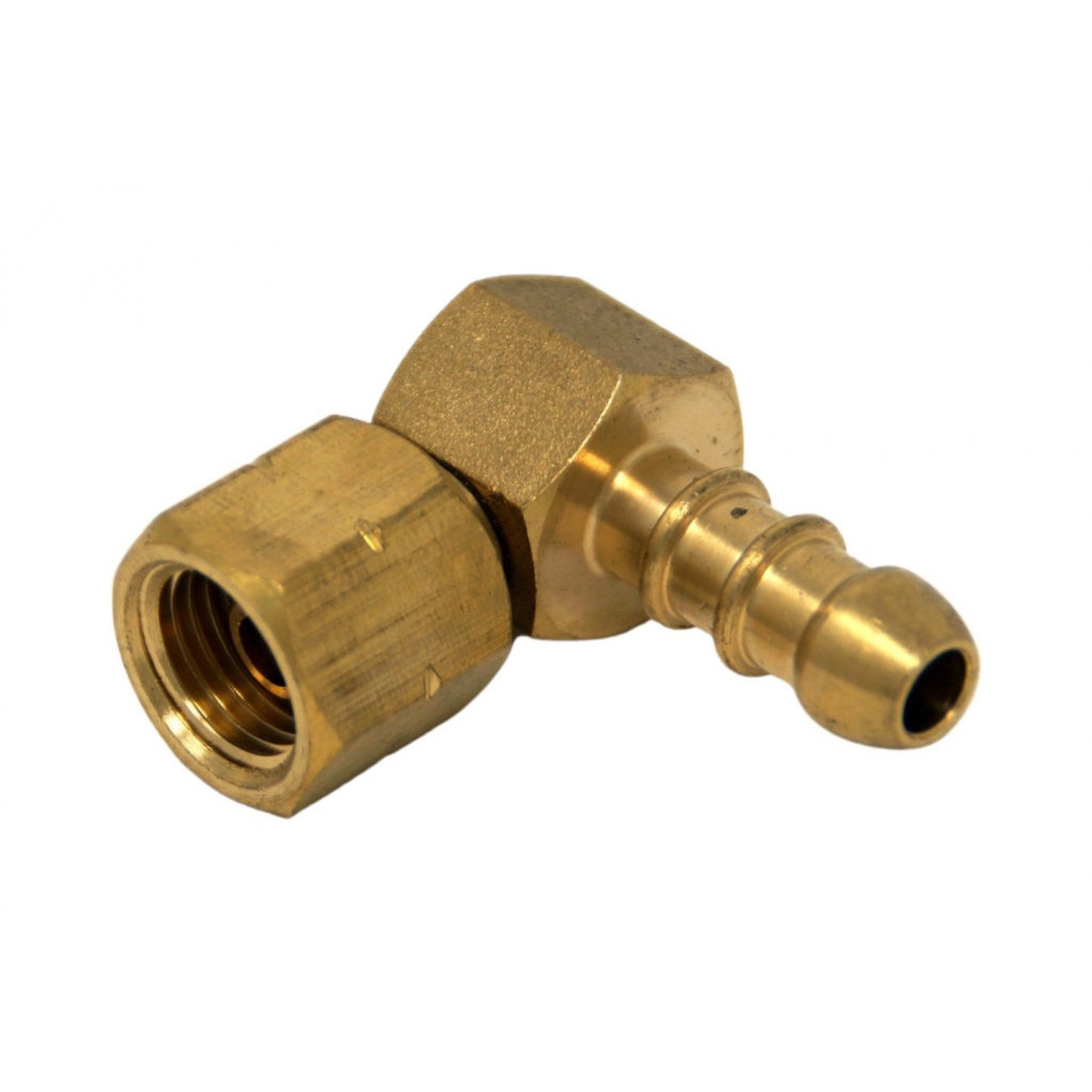 Haakse koppeling 1/4 links X slangtule - MultiFlame